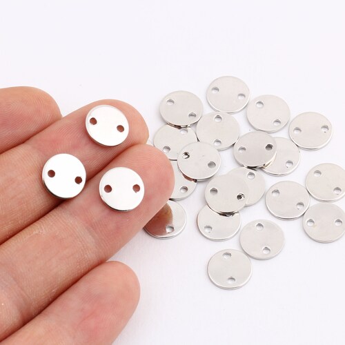 Silver Disc12mm Silver Plated Disc Stamped Disc Coins Two - Etsy