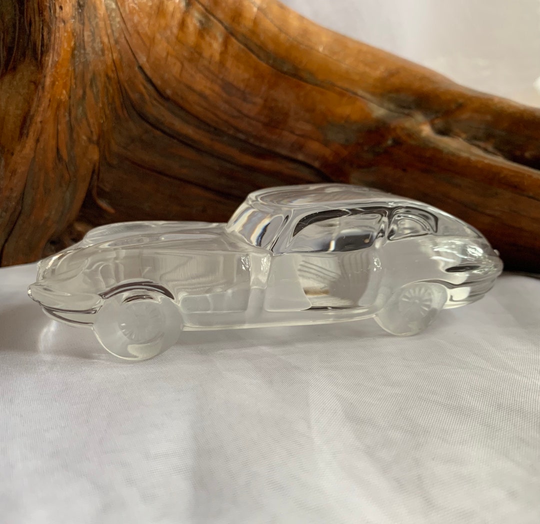Vintage Jaguar E-type Lead Crystal Glass Paperweight - Hofbauer W ...