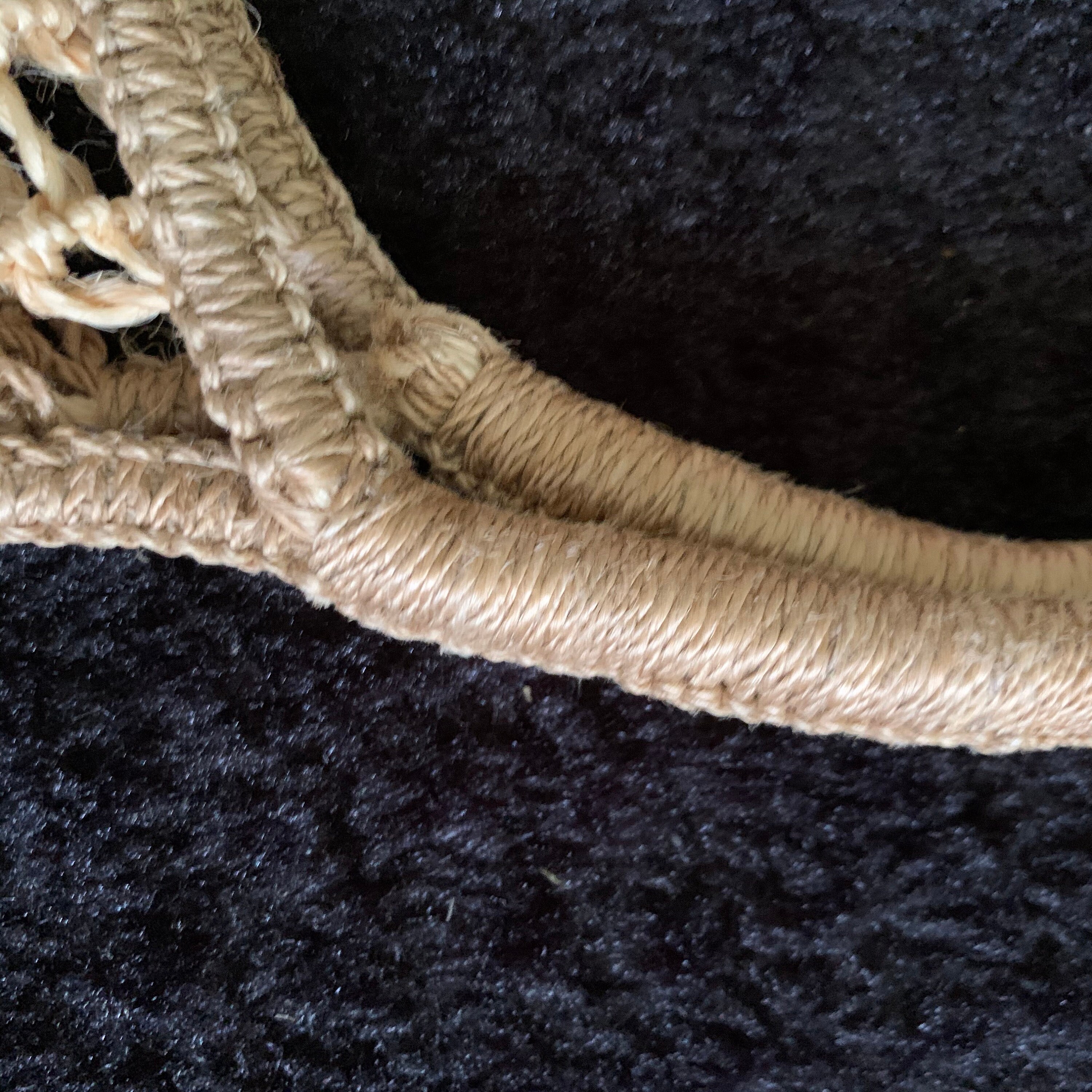 Vintage Open Weave Jute/macrame Lined Tote Bag - Etsy