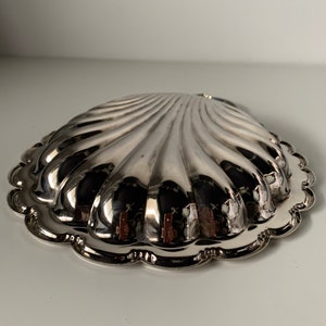 Vintage Silver Plated EP on Steel Clam Shell Serving Dish - Made in ...