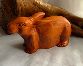 Wooden Statue Rabbit - Etsy