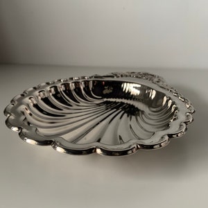 Vintage Silver Plated EP on Steel Clam Shell Serving Dish - Made in ...