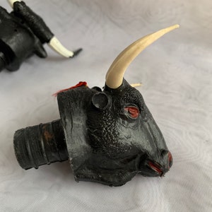 Vintage Plastic Red Eye Bull Heads Bottle Stopper/bottle Pourer Set - Etsy