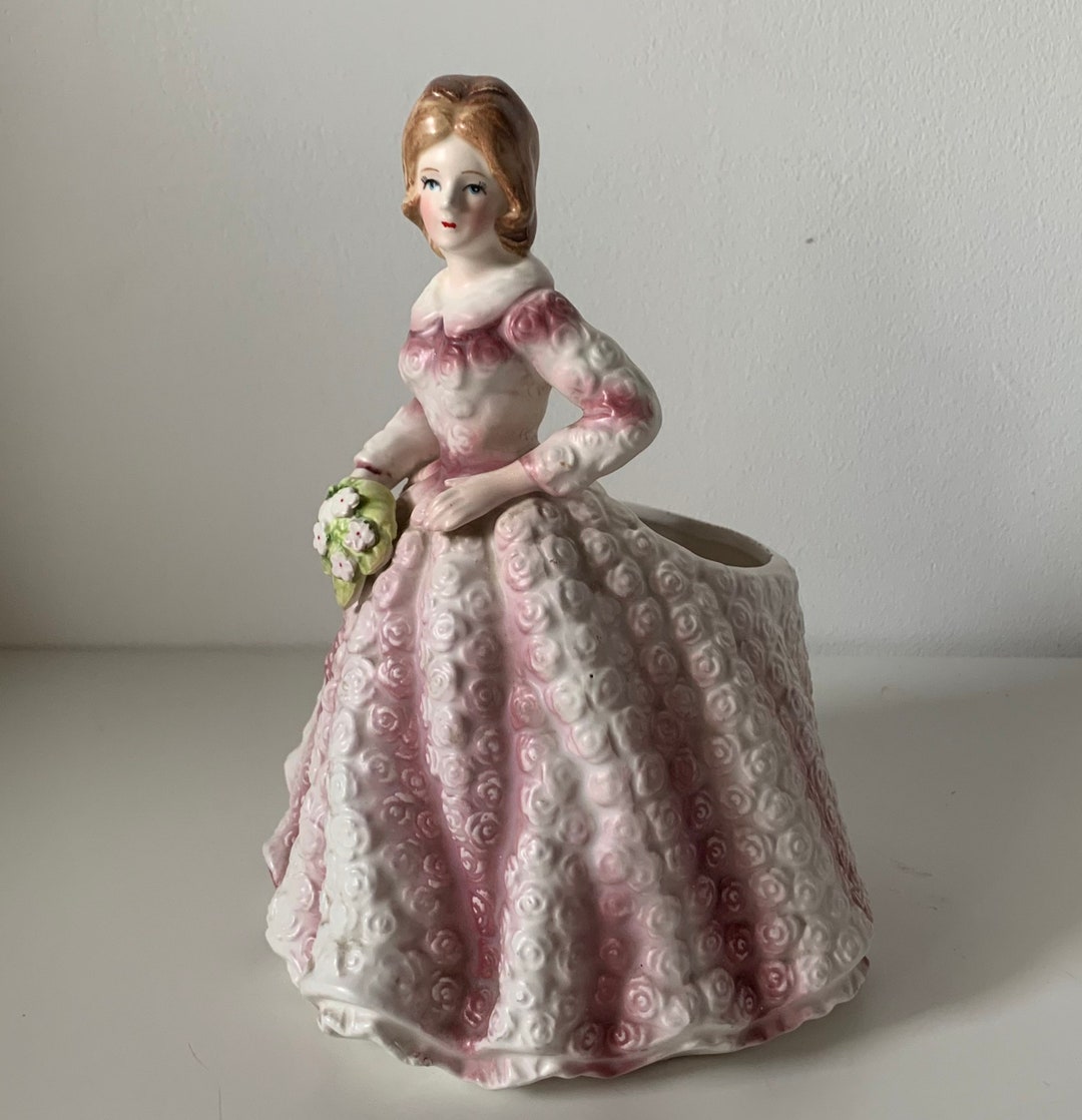 Vintage Ceramic Lady/girl Planter Samson Import 1965 Japan 5409C - Etsy