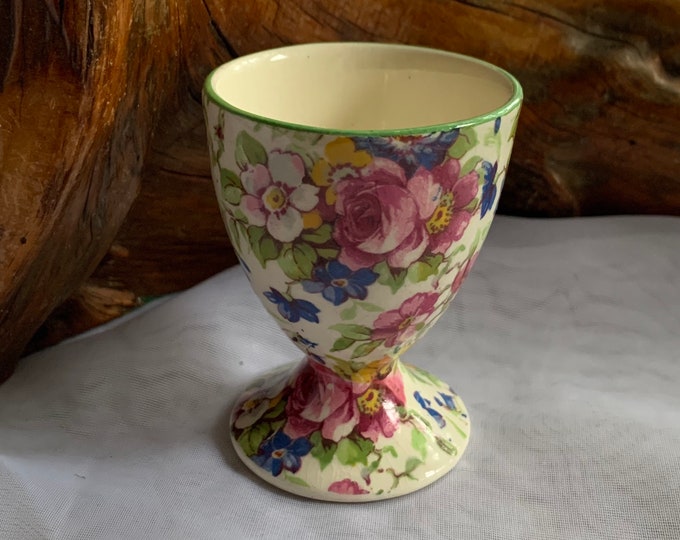 Vintage Royal Winton Grimwades Porcelain Egg Cup/summertime Pattern ...