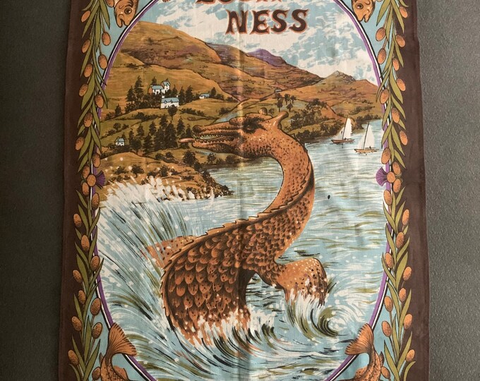 Vintage Clive Mayor Loch Ness/scotland All Cotton Tea Towel/dish Towel ...
