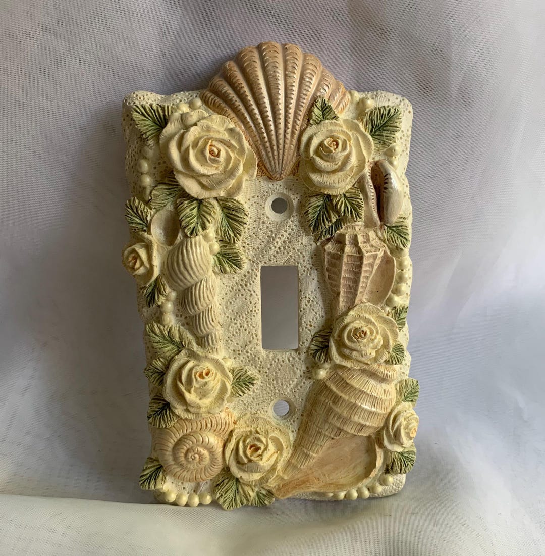 Vintage Resin 3D Floral/seashell Light Switch Cover Plate - Etsy
