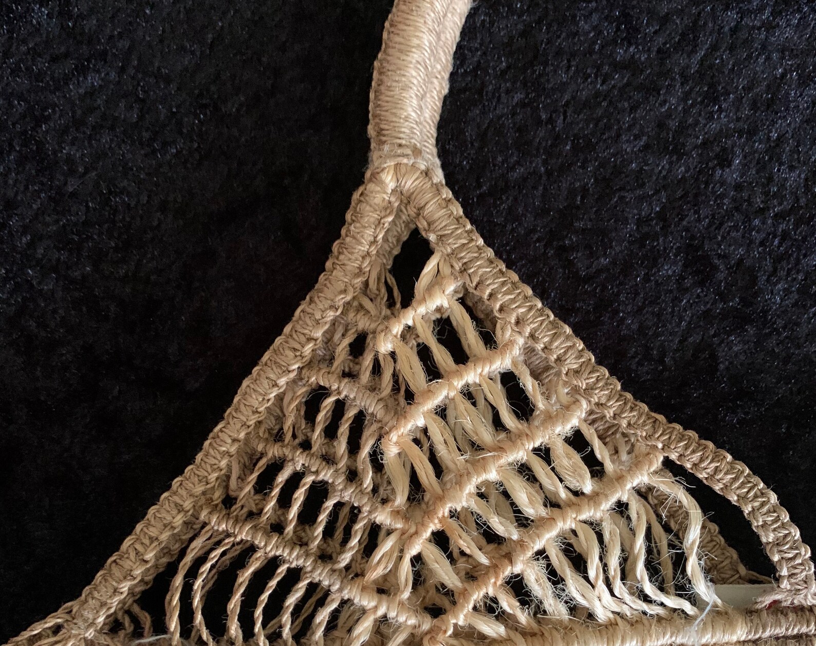 Vintage Open Weave Jute/Macrame Lined Tote Bag | Etsy