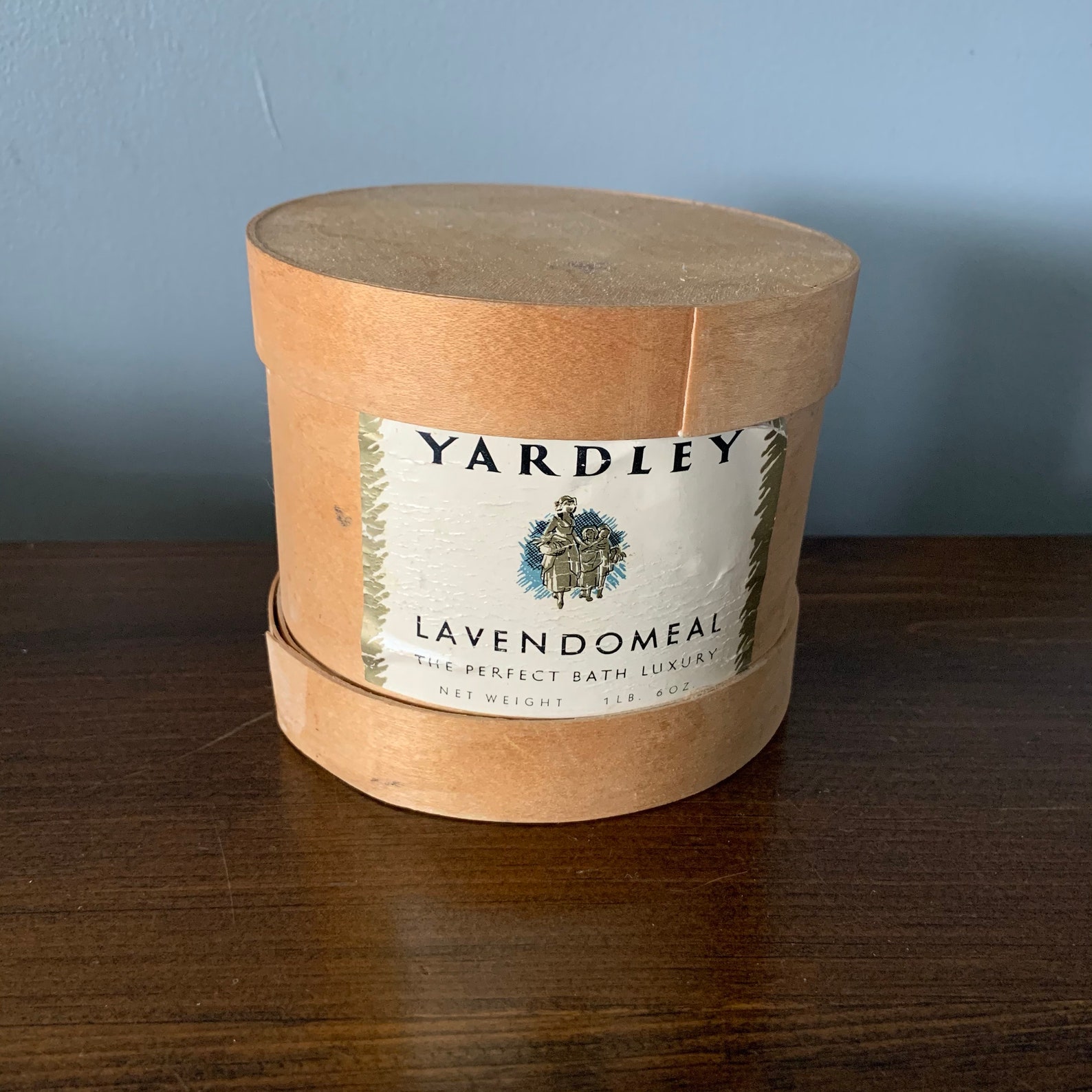 Vintage Yardley Lavendomeal Round Wooden Bath Salts | Etsy