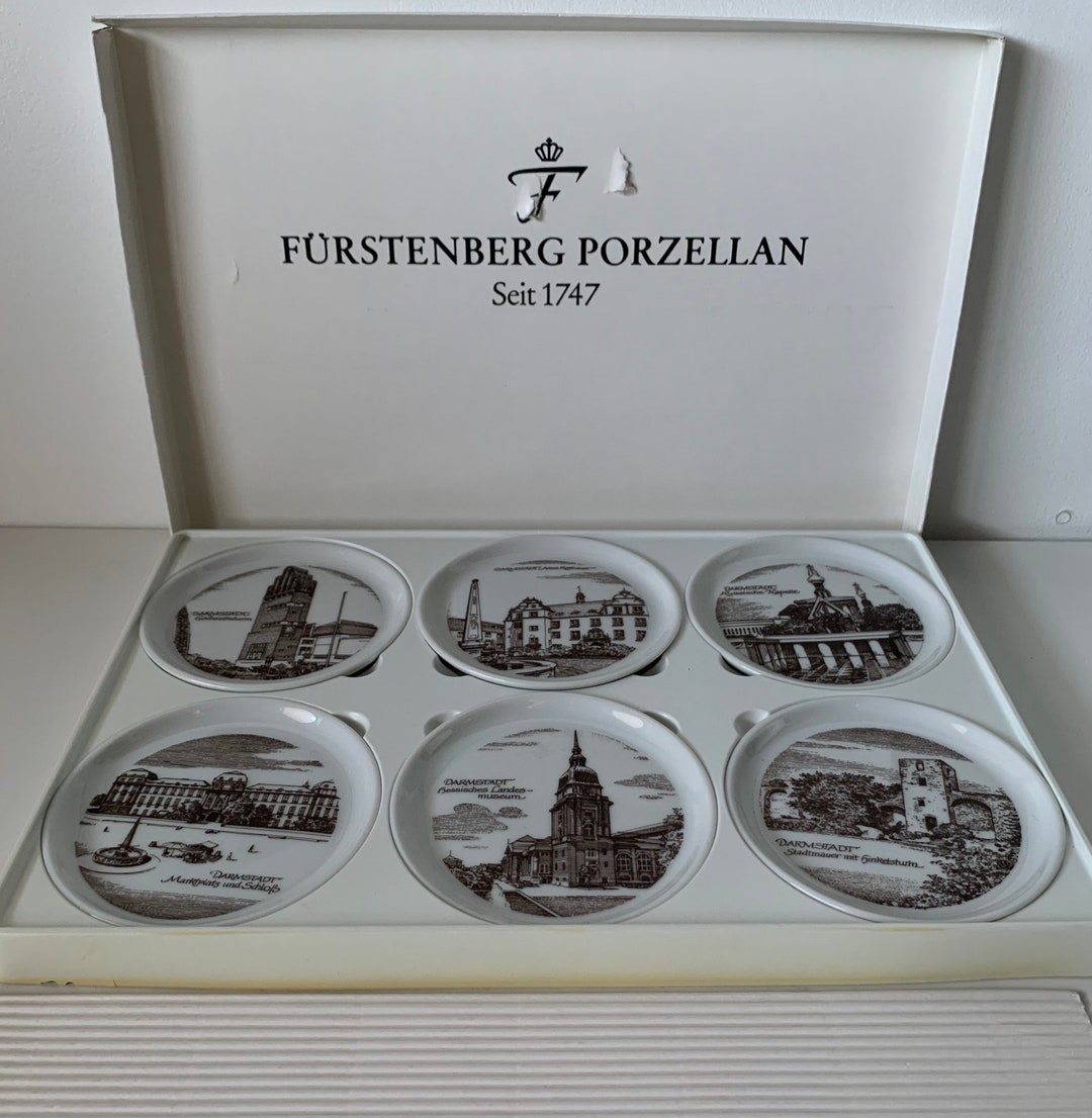 Vintage Furstenberg Porcelain Seit 1747 German Coaster Set of 6 - Etsy