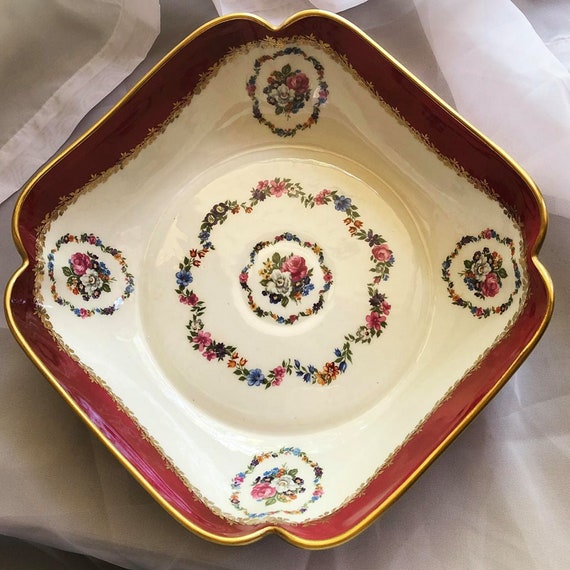 Vintage Paris France Porcelain Pillivuyt Centre Piece Bowl | Etsy