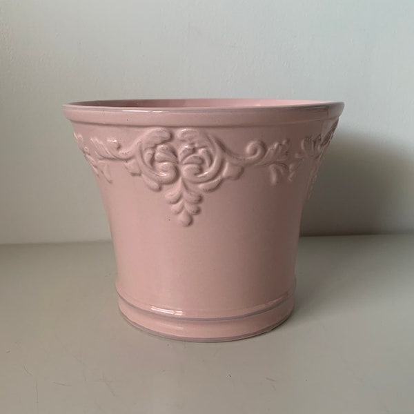 Pink Ceramic Planter - Etsy