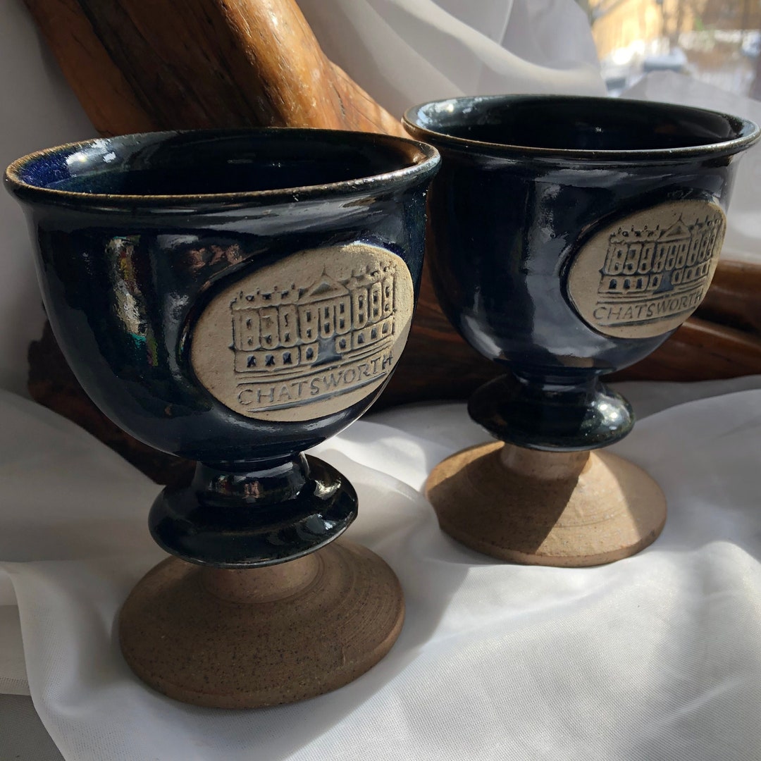Vintage Stoneware Pottery chatsworth Wine Chalice/goblets - Etsy