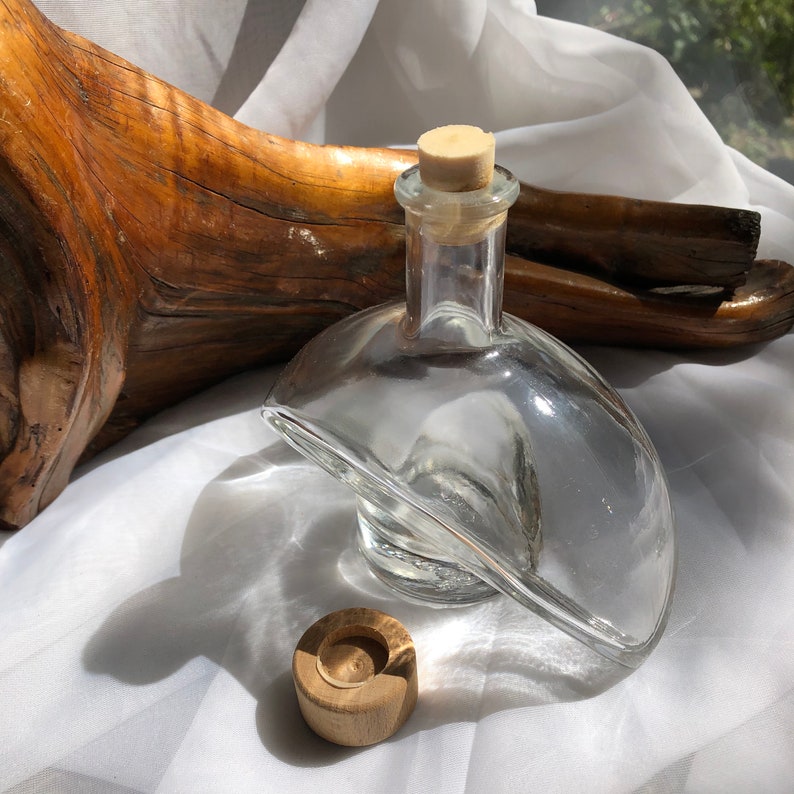 Vintage Clear Glass Depose Kefla Bottle With Wooden Stopper - Etsy Ireland