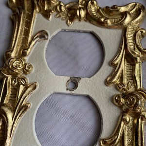 Vintage Gold Tone Ornate Wall Socket/plug Cover/plate Charm-n-style - Etsy