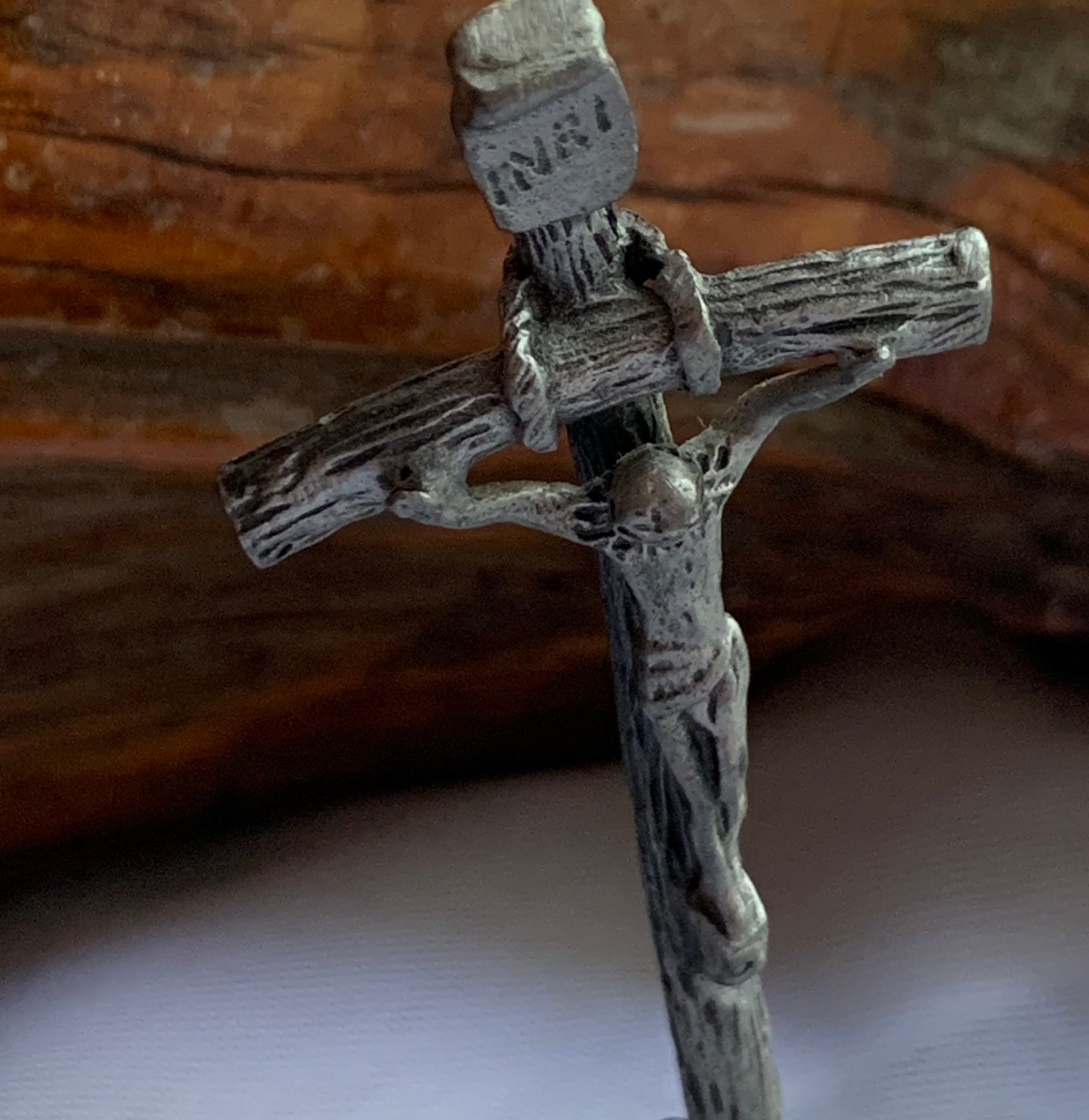 Vintage Miniature Pewter Jesus Christ/crucification Figurine - Etsy