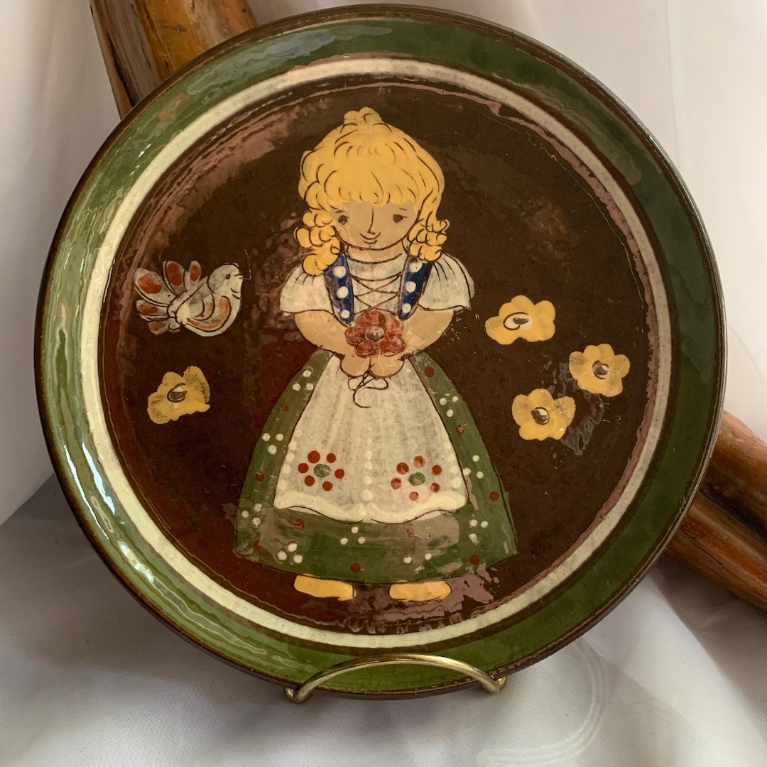 Vintage Hugo Kohler Biel Handarbeit Swiss Children Ceramic Pottery ...