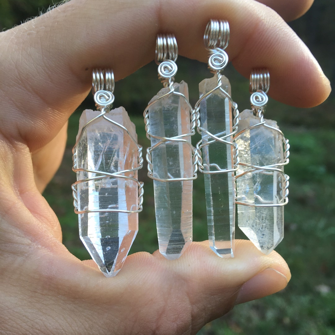 CRYSTAL POINT PENDANT | Arkansas Clear Quartz Jewelry | Crystals for ...
