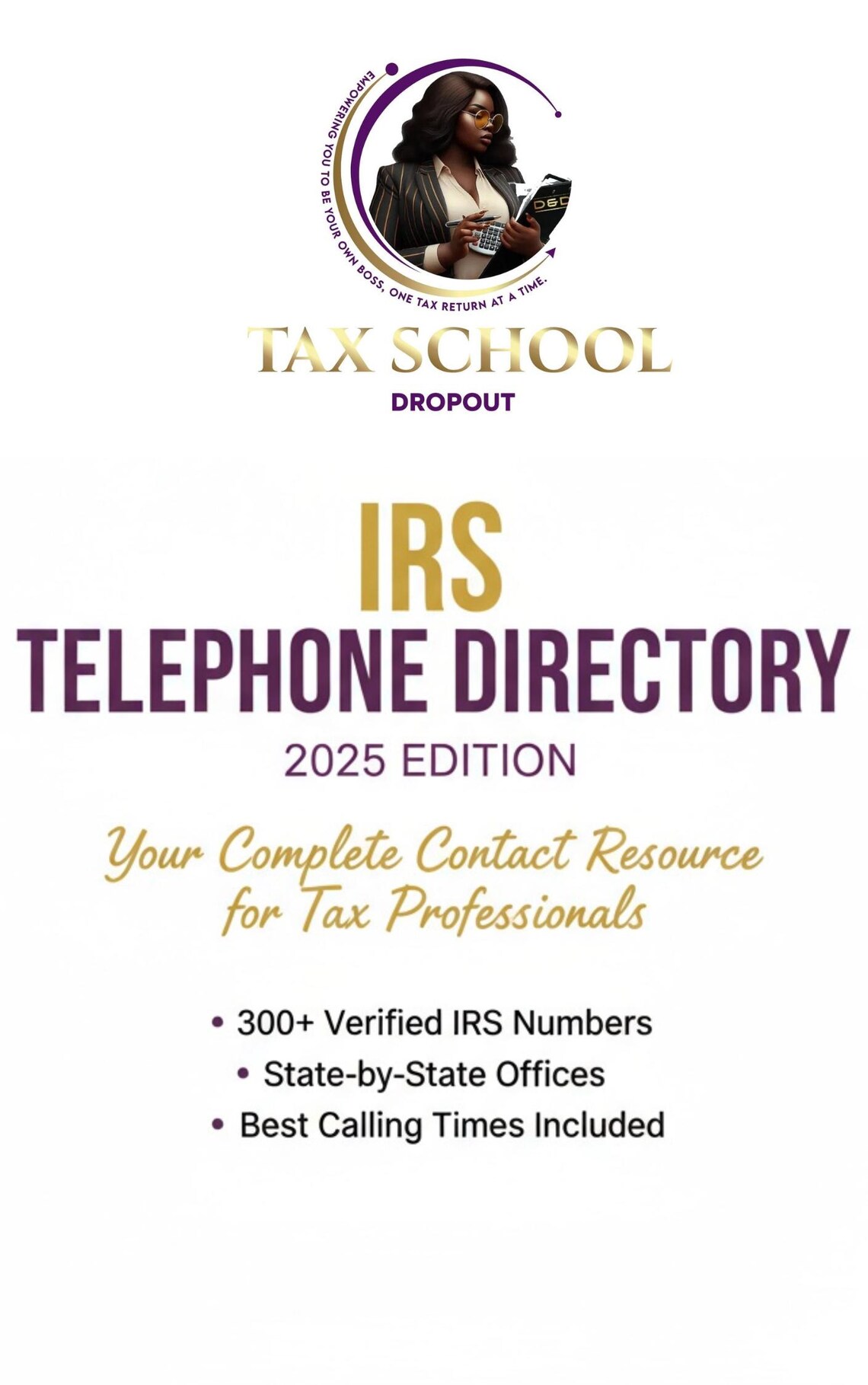 Comprehensive IRS Directory With Over 300 Plus Numbers for Tax Pros - Etsy