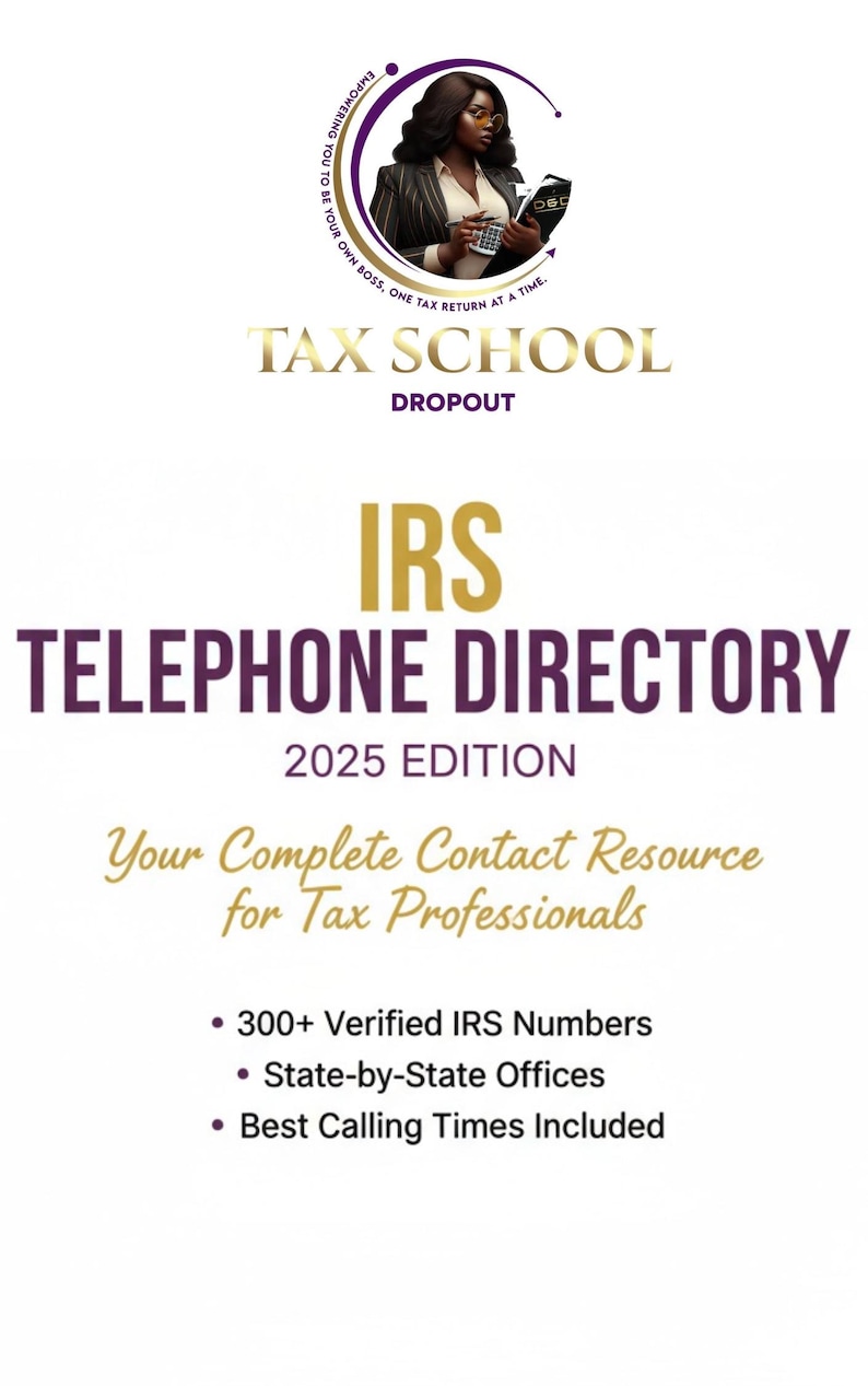 Comprehensive IRS Directory With Over 300 Plus Numbers for Tax Pros - Etsy
