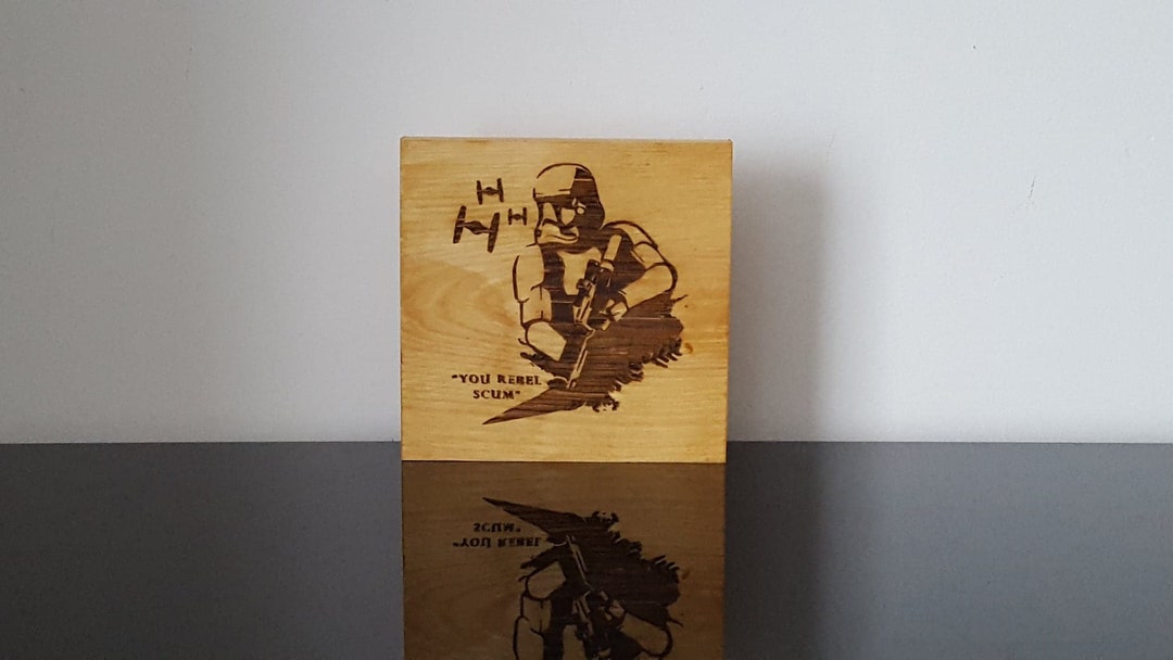 Laser Engraved Storm Trooper Portrait - Etsy