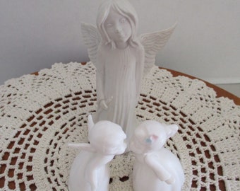 Tall Bisque Ceramic Angels - Etsy