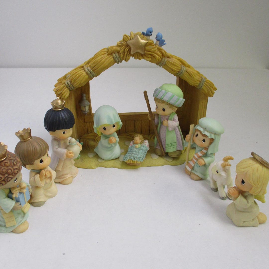 Retro Precious Moments Nativity Set, Miniature Size - Etsy