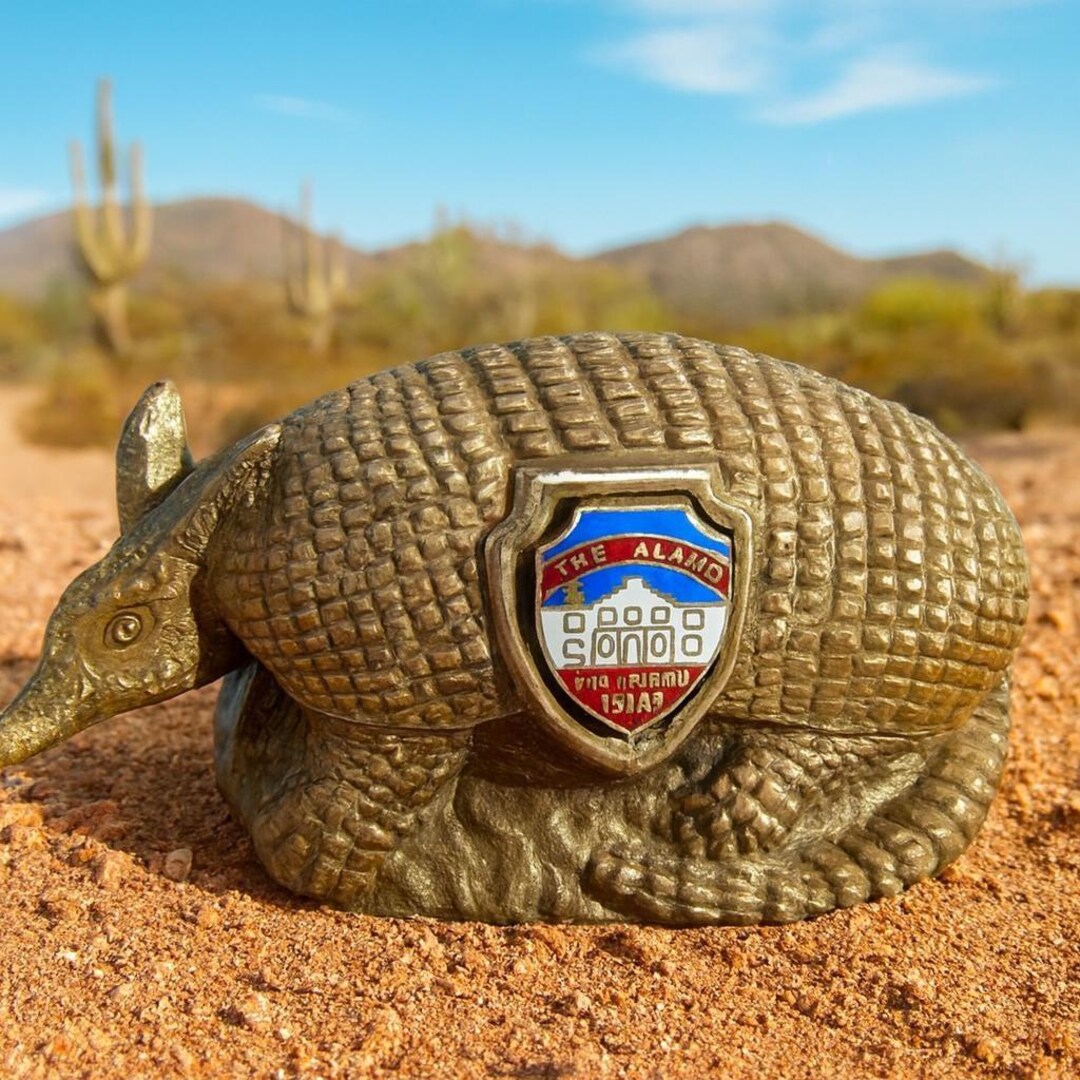 Vintage Texas the Alamo Armadillo Souvenir, Retro Texas Decor, Made in ...