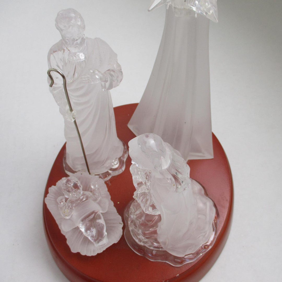 Vintage Clear Acrylic Lighted Nativity Scene, by Roman Inc. - Etsy