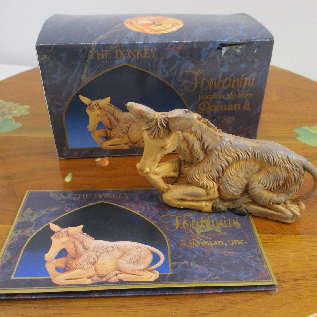 Fontanini Nativity, Seated Donkey Figurine 5", Collectible Christmas ...
