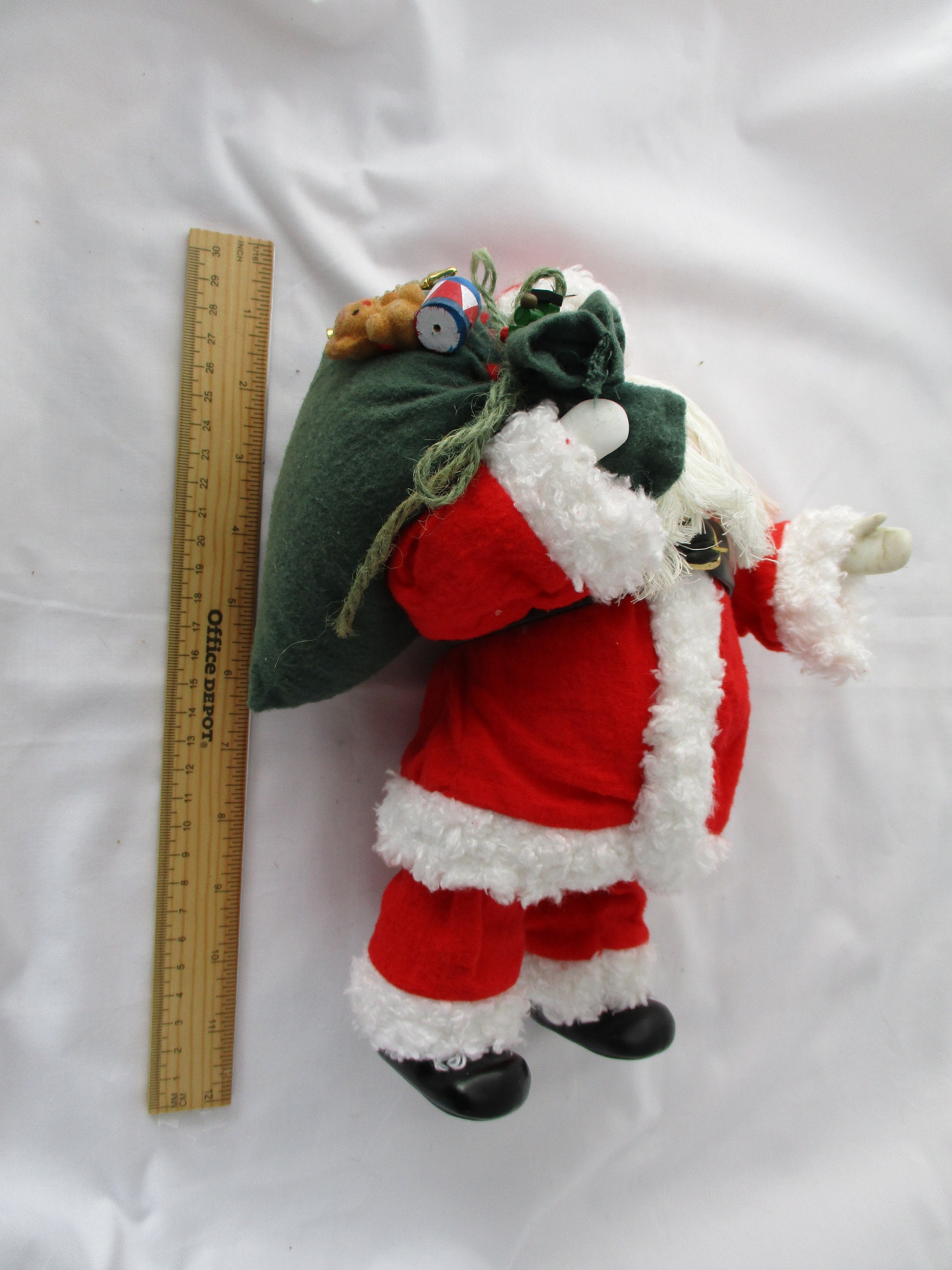 Vintage Standing Santa 11 inches Tall Ceramic Face Hands | Etsy