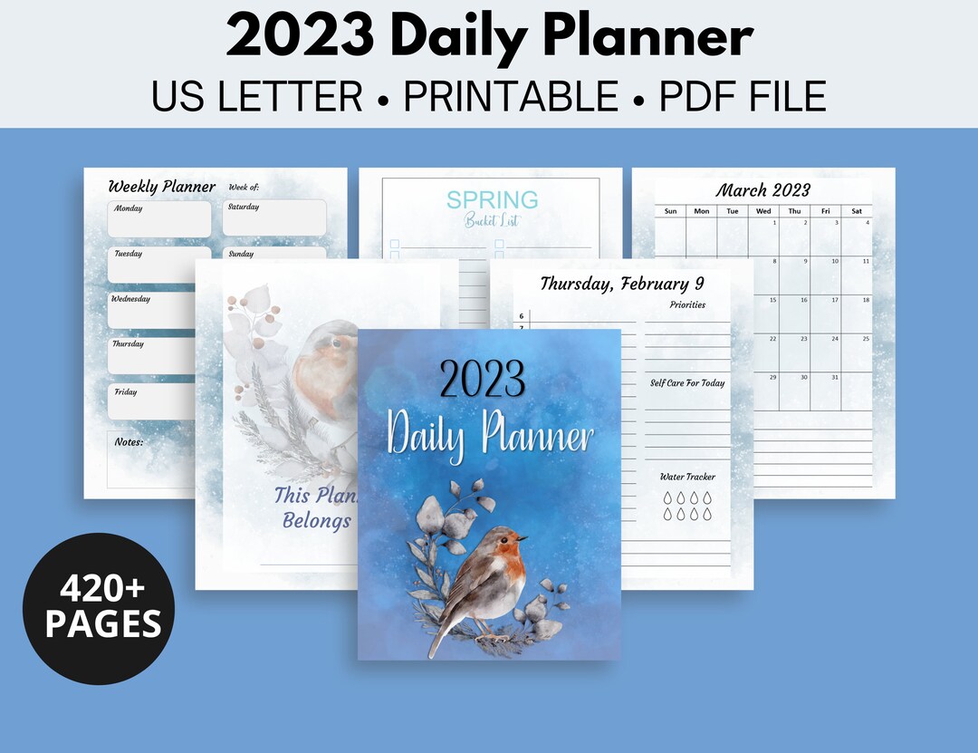 2023 Daily Planner Printable 2023 Daily Planner Monthly - Etsy