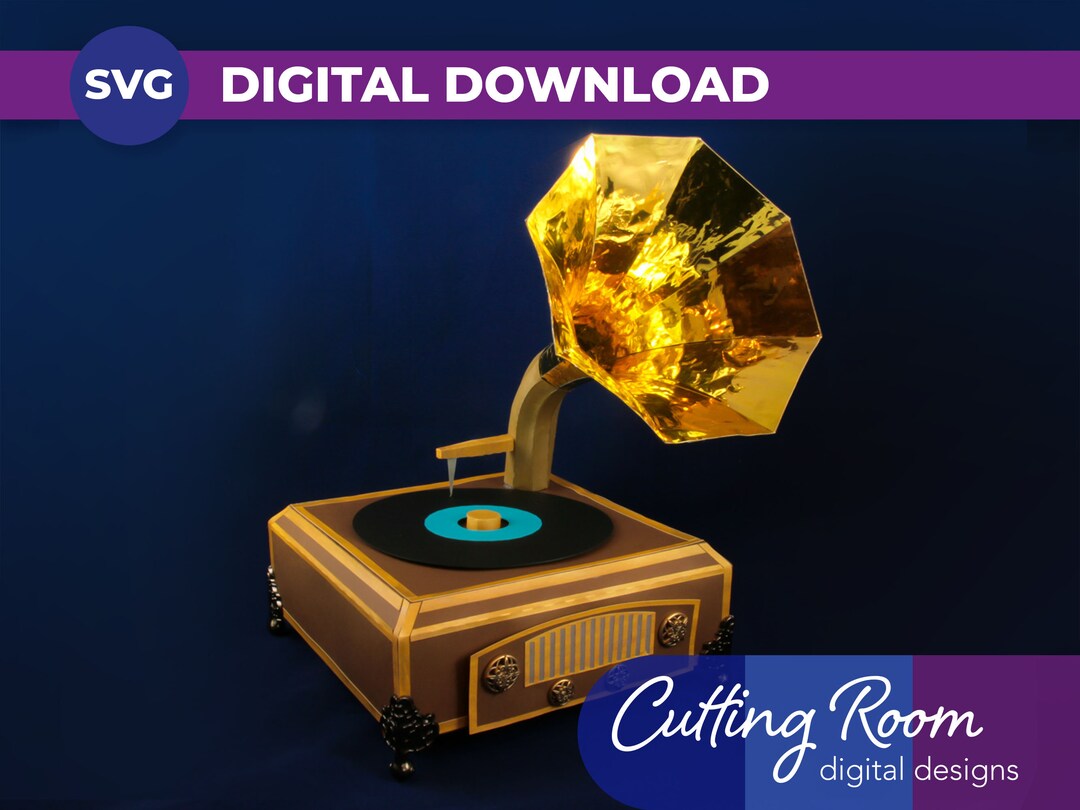 Gramophone Box Digital Download SVG - Etsy