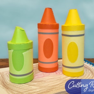 DIY Crayon Gift Box SVG Template for Electronic Cutters - Great for ...