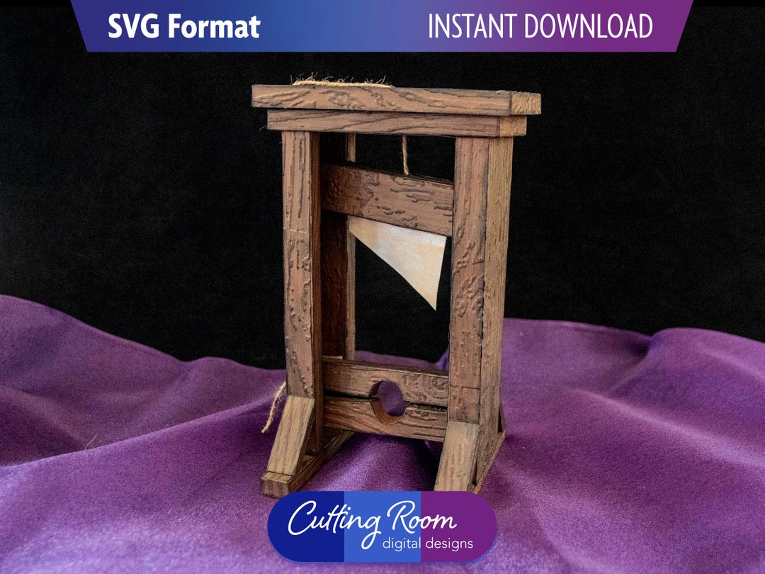 Vintage Style Guillotine Paper Craft for Halloween - Fake Moving Blade ...