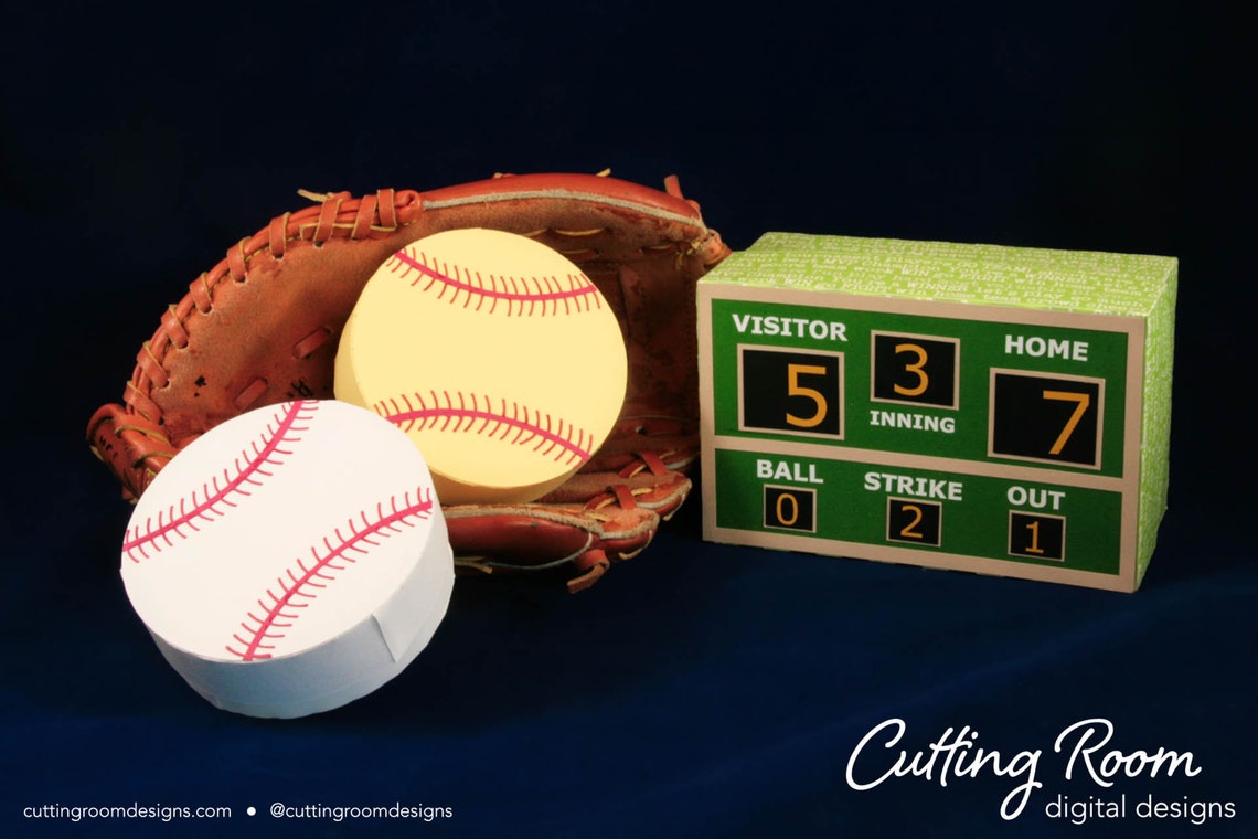 Softball and Baseball Themed Gift Boxes Digital Download SVG - Etsy