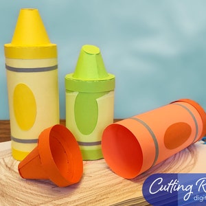 DIY Crayon Gift Box SVG Template for Electronic Cutters - Great for ...