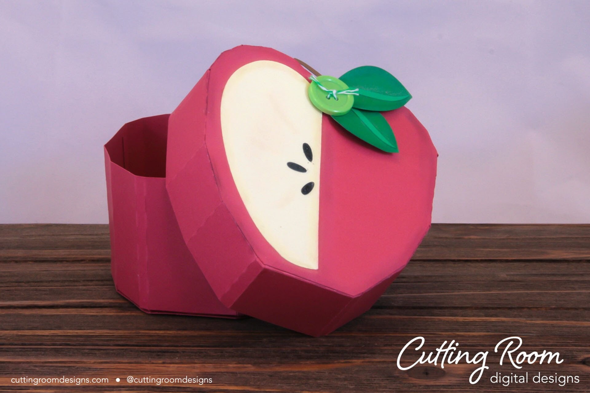 Easy Apple, Pencil Box & Thank You Card SVG Template Set - Gift Card ...