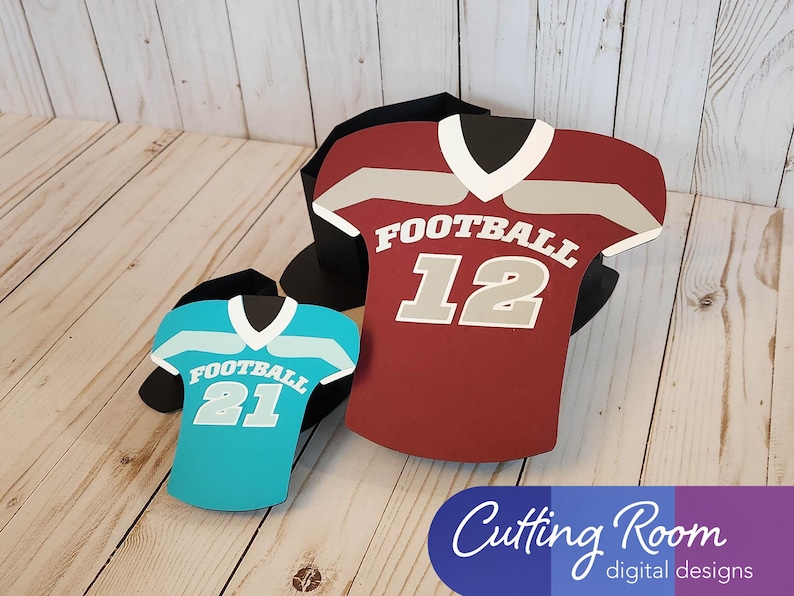 Football Jersey SVG & DXF Gift Box and Card Holder Template | Custom ...