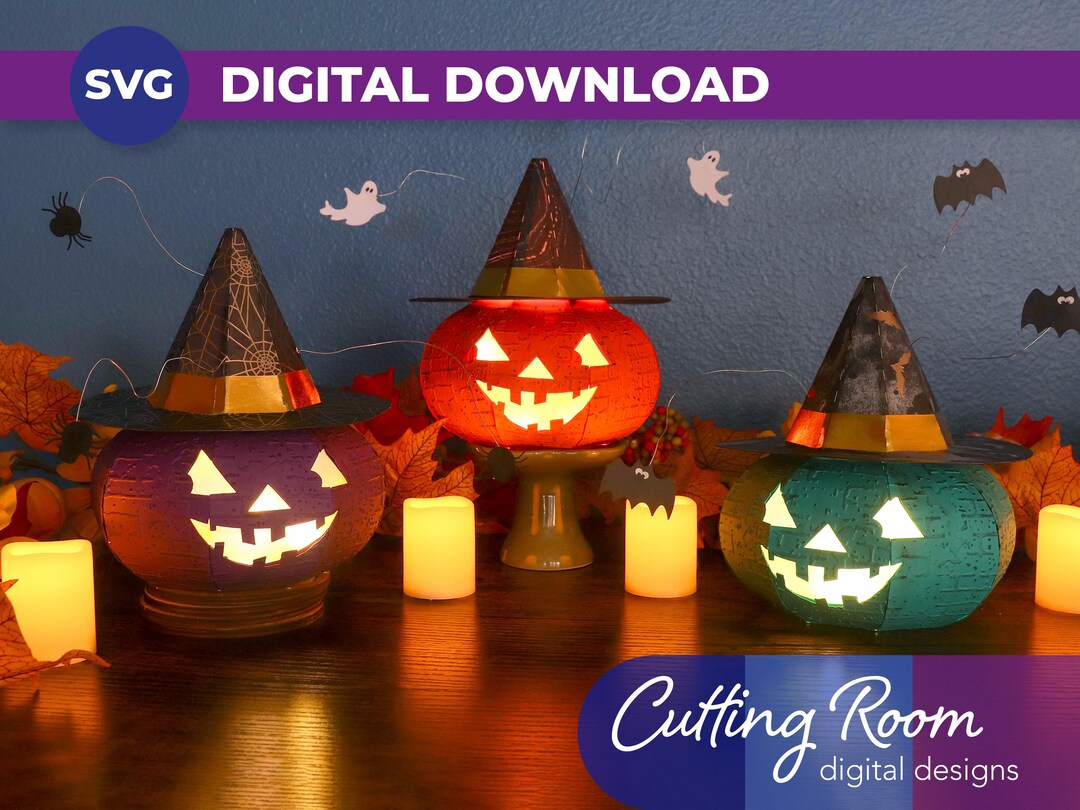 Jack-o-lantern Luminary Decoration SVG - Digital Download - Etsy