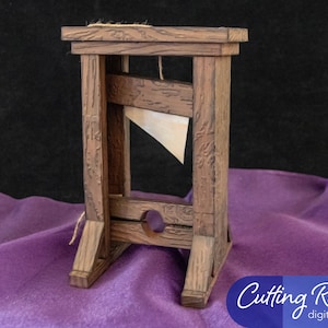 Vintage Style Guillotine Paper Craft for Halloween - Fake Moving Blade ...