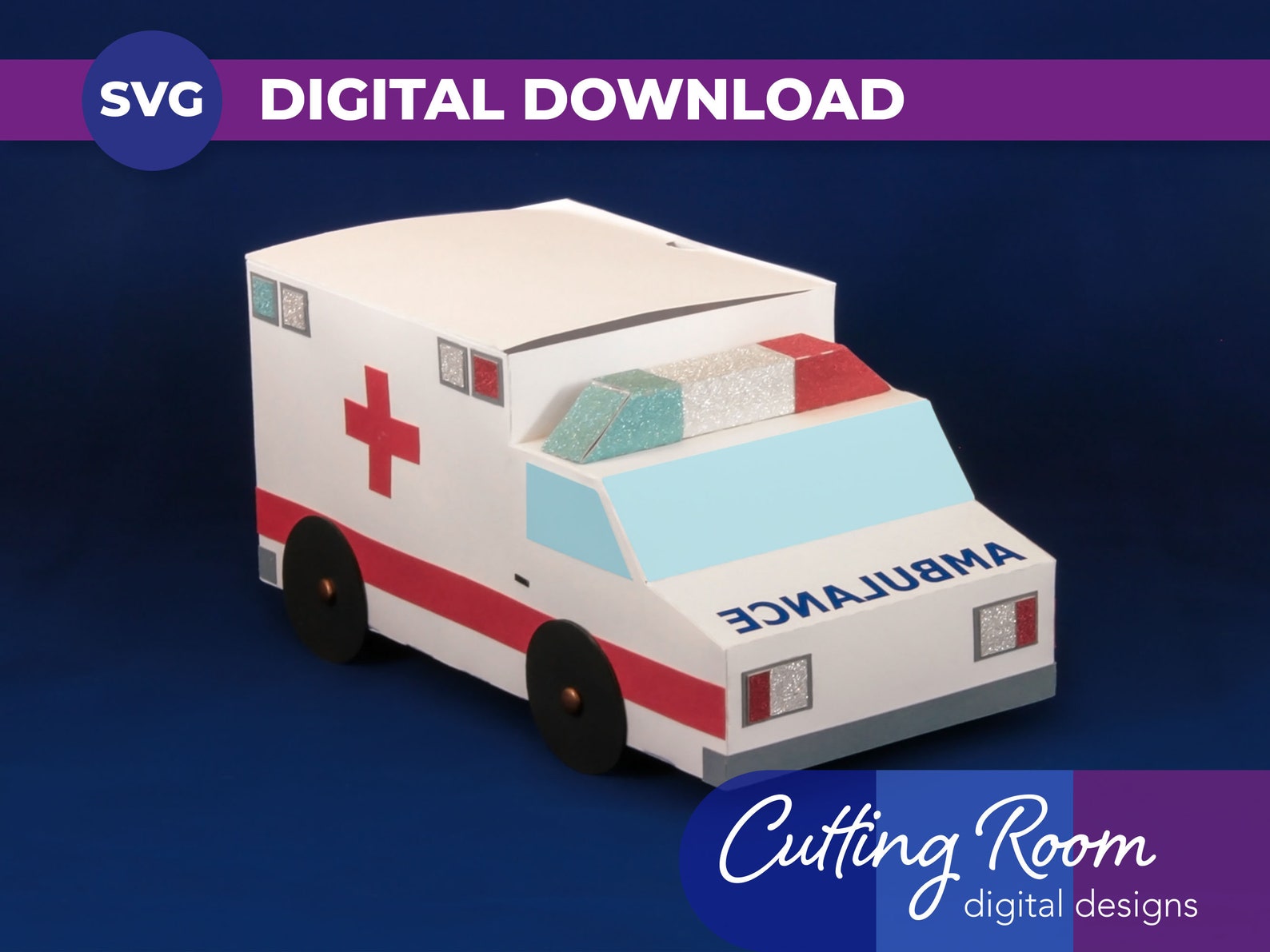 Ambulance Box Emergency Responder Gift Box SVG and PDF - Etsy
