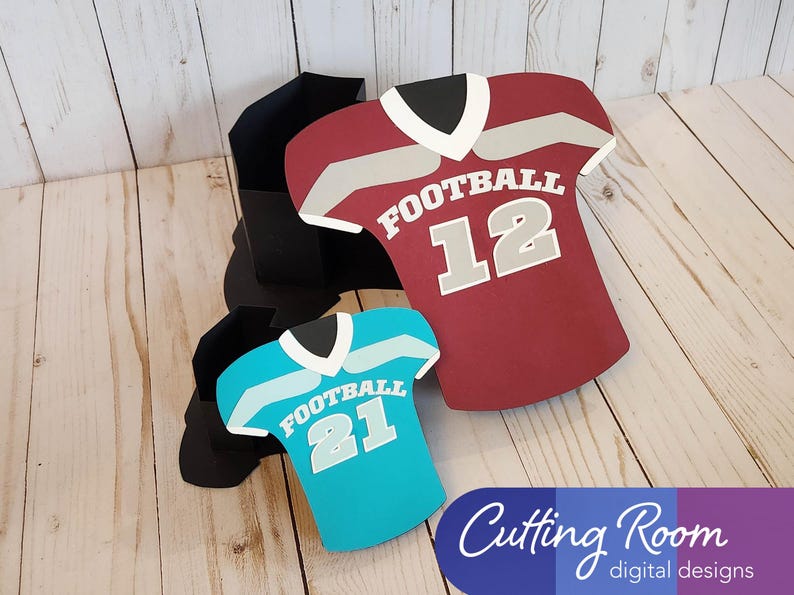 Football Jersey SVG & DXF Gift Box and Card Holder Template | Custom ...