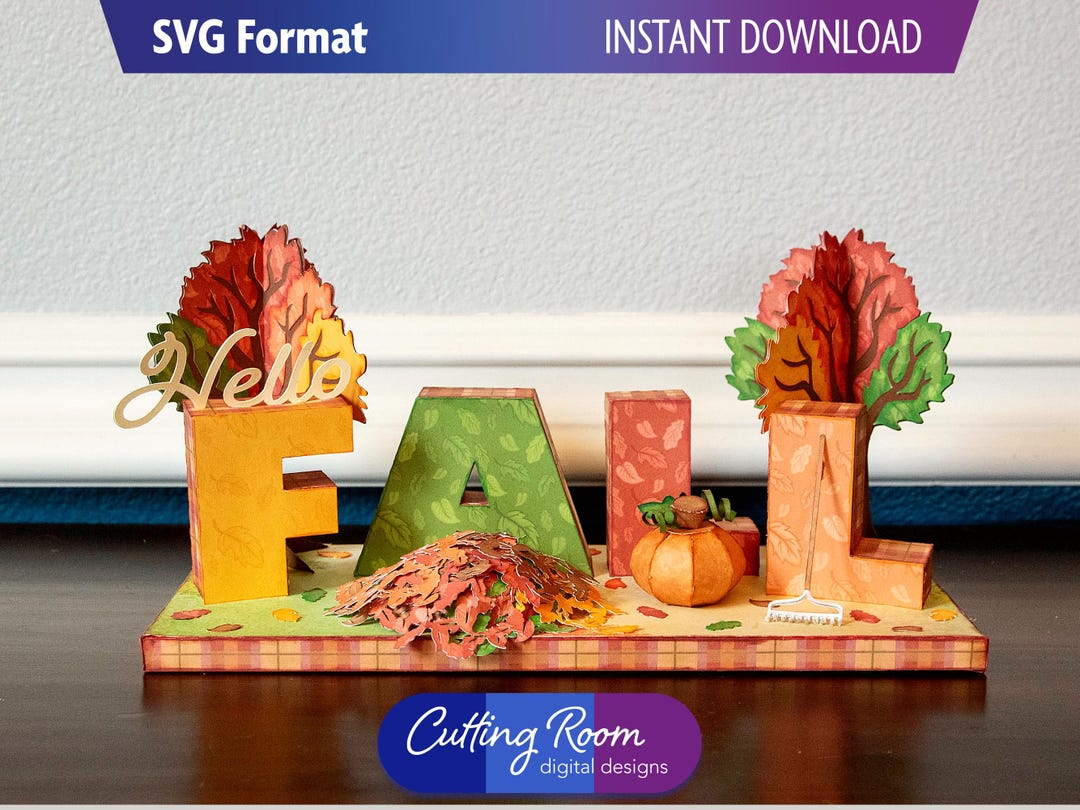 Hello Fall Mantel Sitter Sign - DIGITAL DOWNLOAD SVG - Etsy