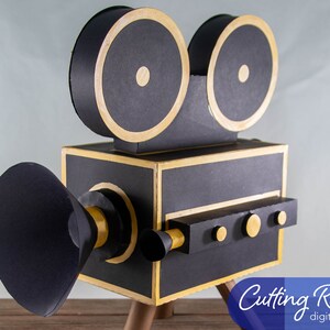 Antique Movie Camera Prop SVG & DXF Template for Party Decor - Vintage ...