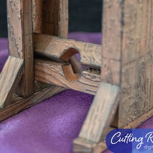 Vintage Style Guillotine Paper Craft for Halloween - Fake Moving Blade ...