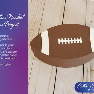 Football Gift Box & Card Holder SVG DXF Template - Customizable Favor ...