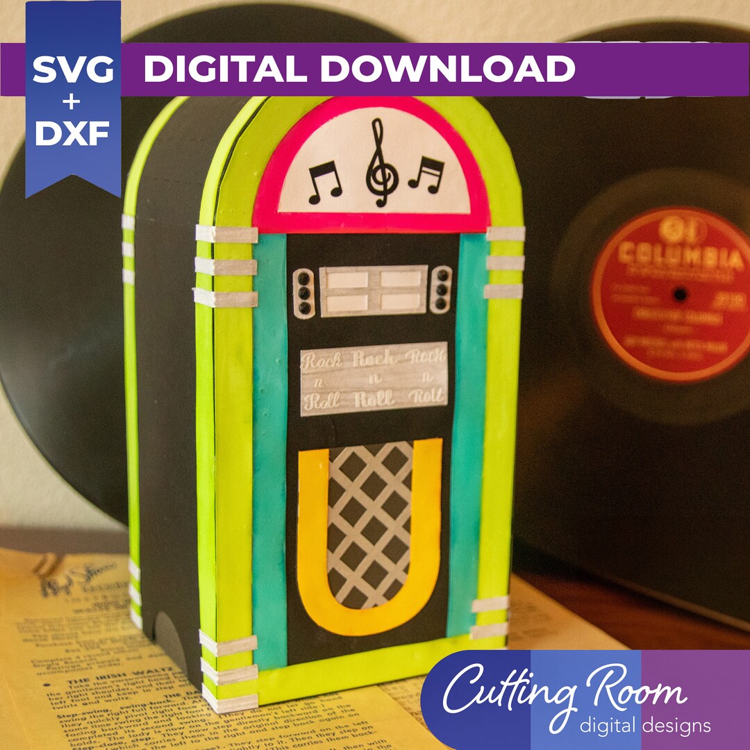 Juke Box Gift Box - Digital Download SVG & DXF - Etsy
