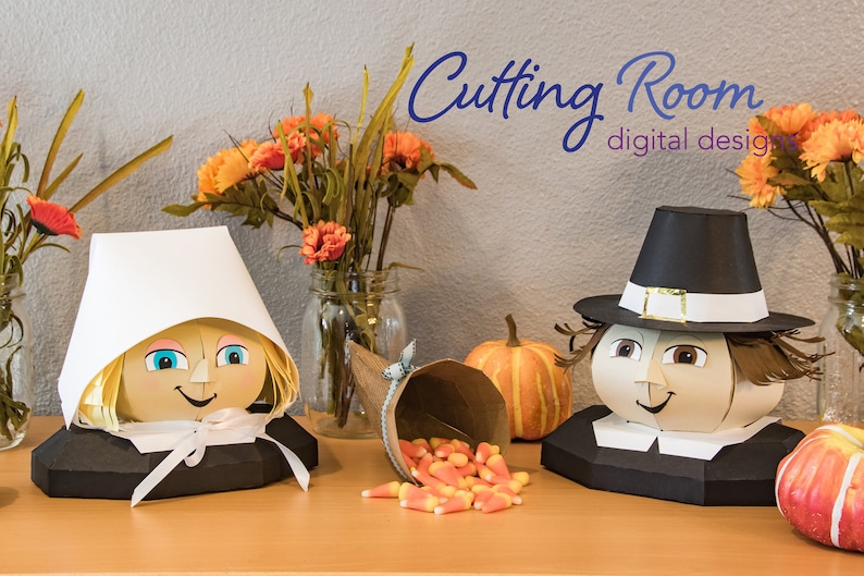 Thanksgiving Pilgrim Decorative Gift Boxes Digital Download - Etsy