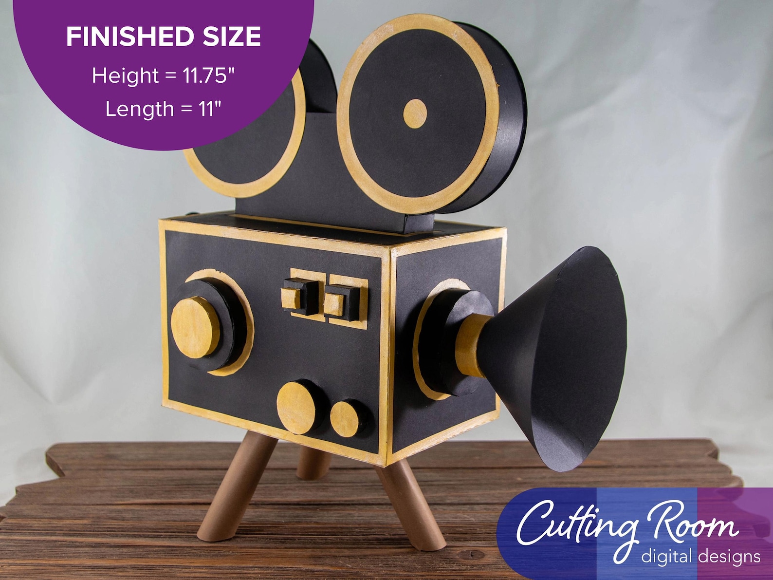 Antique Movie Camera Prop SVG & DXF Template for Party Decor - Vintage ...